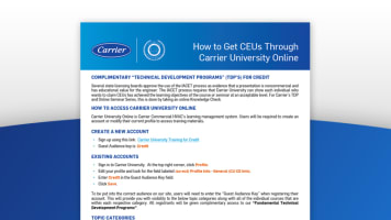 Seminar Series - Carrier University