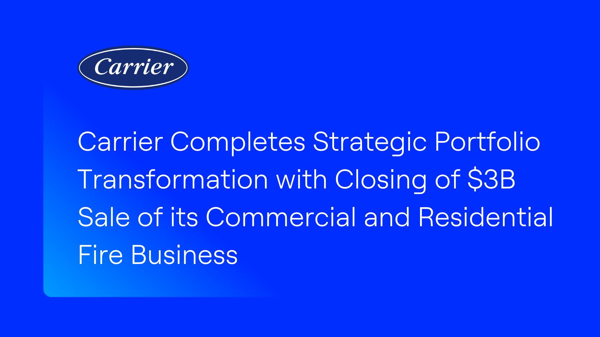 News | Carrier Corporation